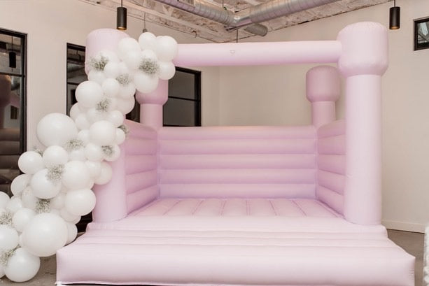 DFW Confetti Bounce - White & Modern Bounce House Rentals