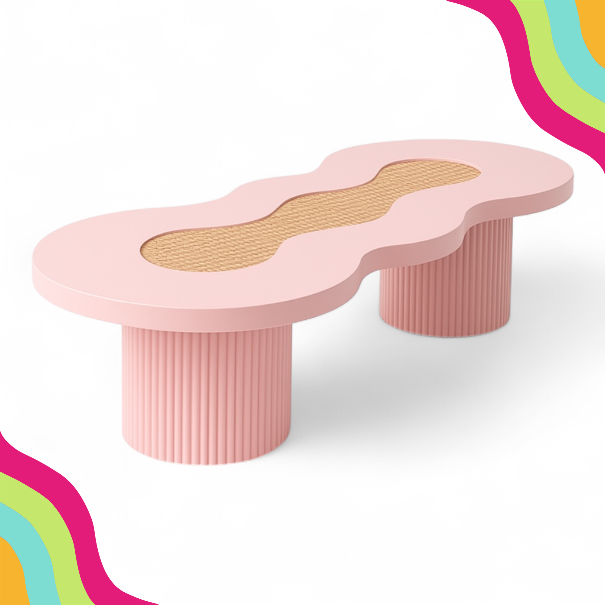 Willow pastel pink kids table – DFW Confetti Bounce